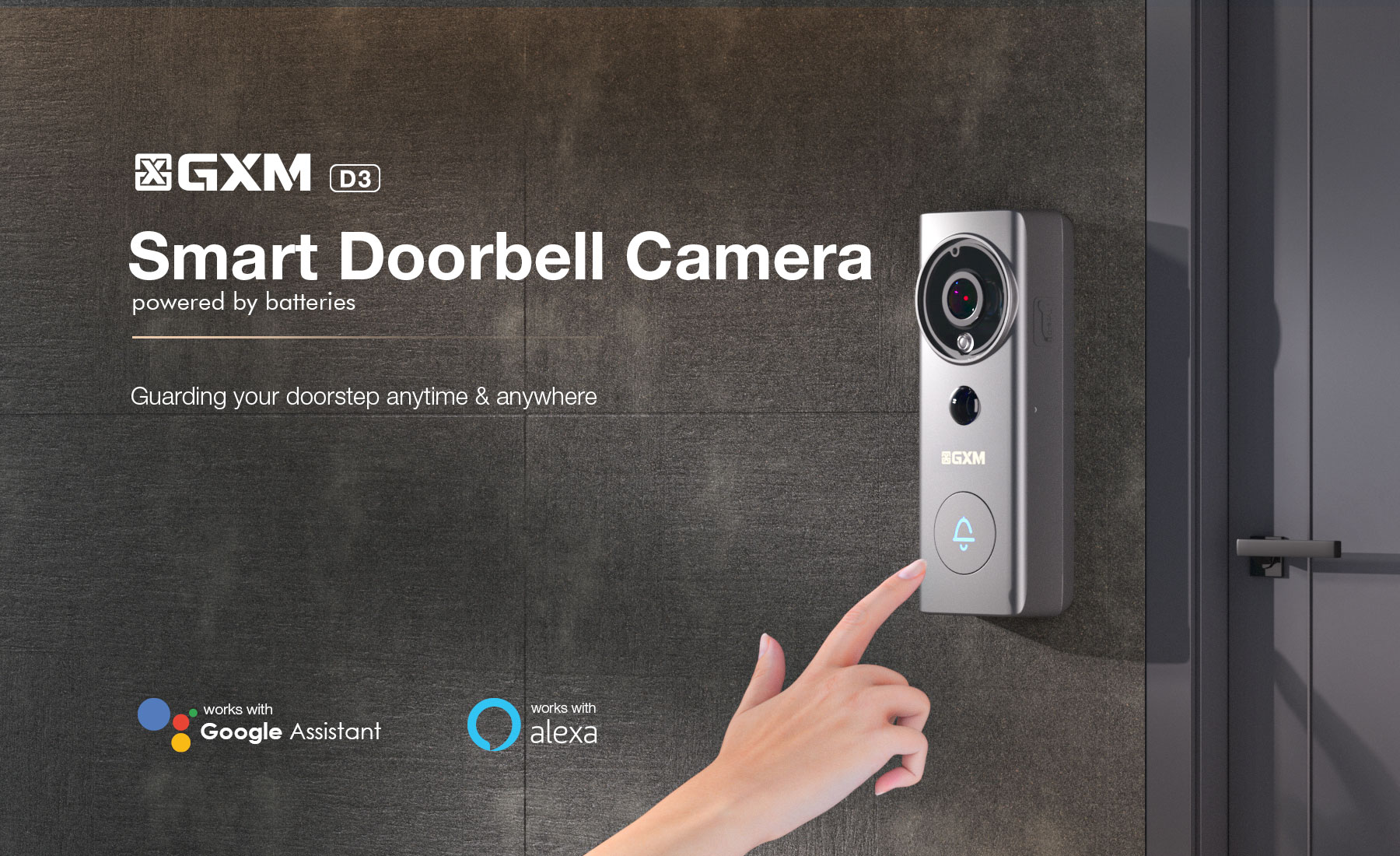 GXM 5MP 3K Smart Doorbell Camera D3 Pro Ultra HD+ Motion Detection ...