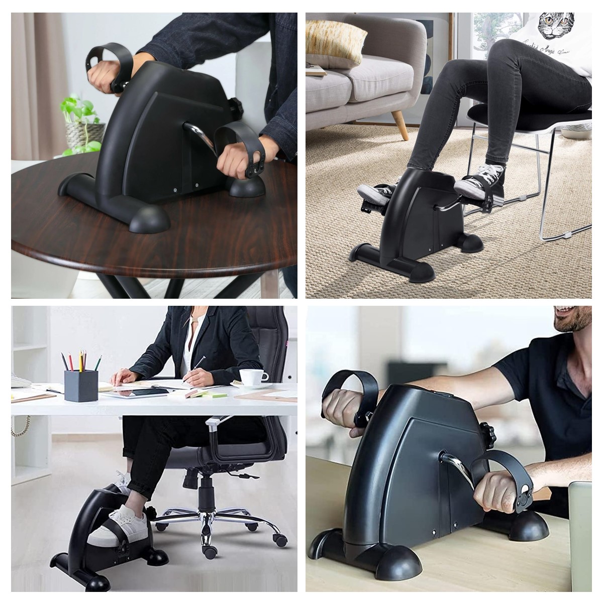 🏅Pedal Exerciser Mini Cycle Bike Fitness Bike Multifunctional Treadmill ...