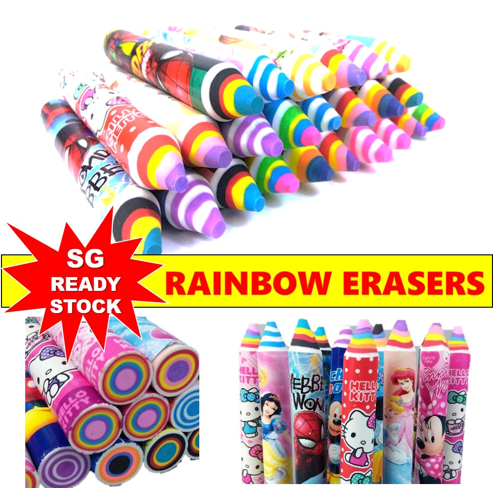 [SG READY STOCK] Giant Eraser Jumbo Rainbow Erasers Cartoon Colourful ...