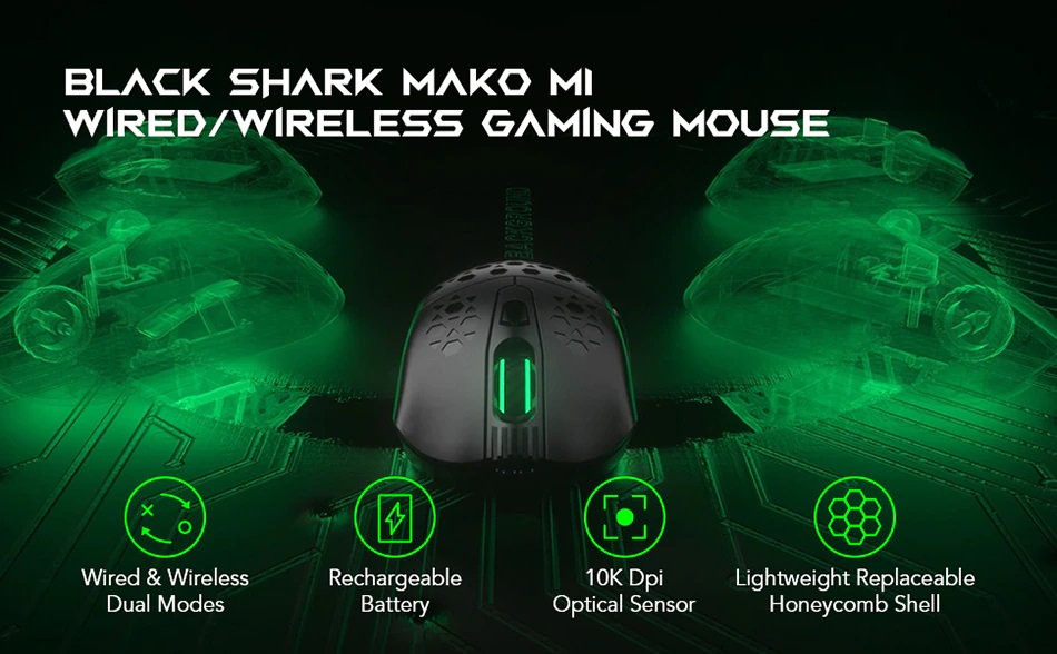 Black Shark Mako M1 Gaming Mouse | Dual-Mode Wireless Mouse | Design Up ...