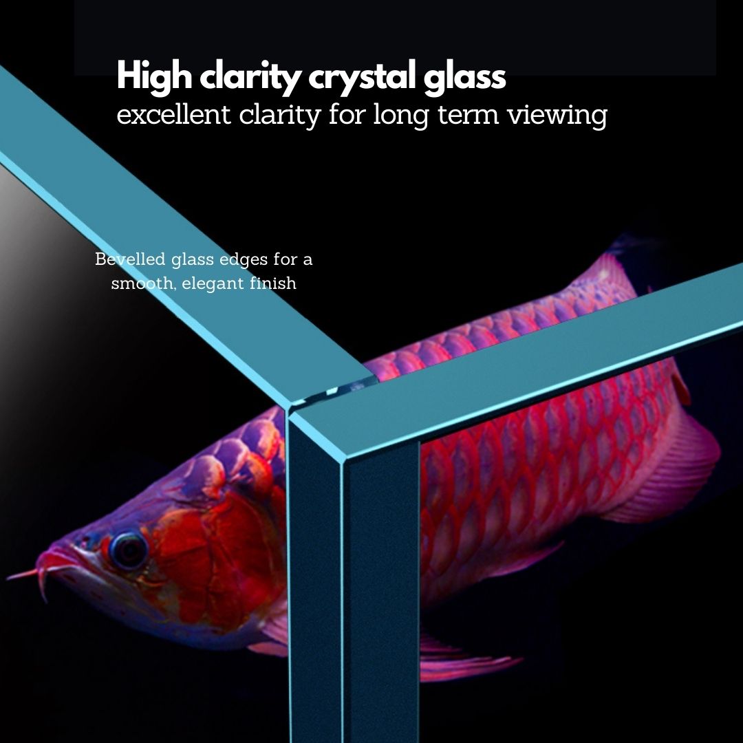 IAQUA 150 - Crystal Glass Aquarium (Complete w/ Sump & Aluminum Cabinet ...