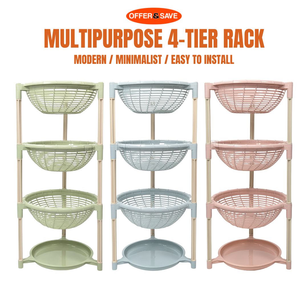 ONS Premium Multipurpose 4-Tier Rack 65cm Height Modern Design Multi ...