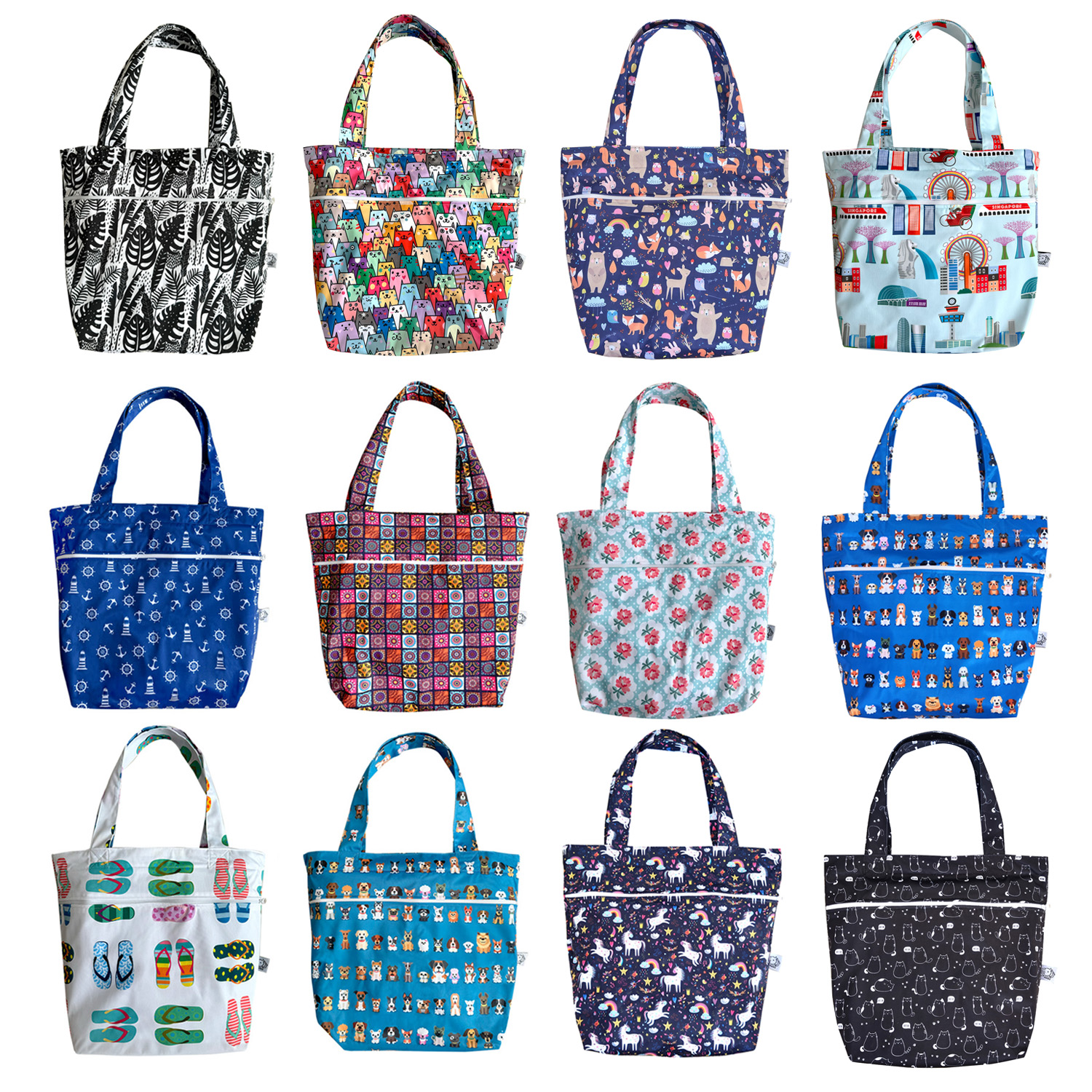 FLOCK THREE Leak Proof Large Tote Pool Bag Shoulder Handbag Water Proof ...