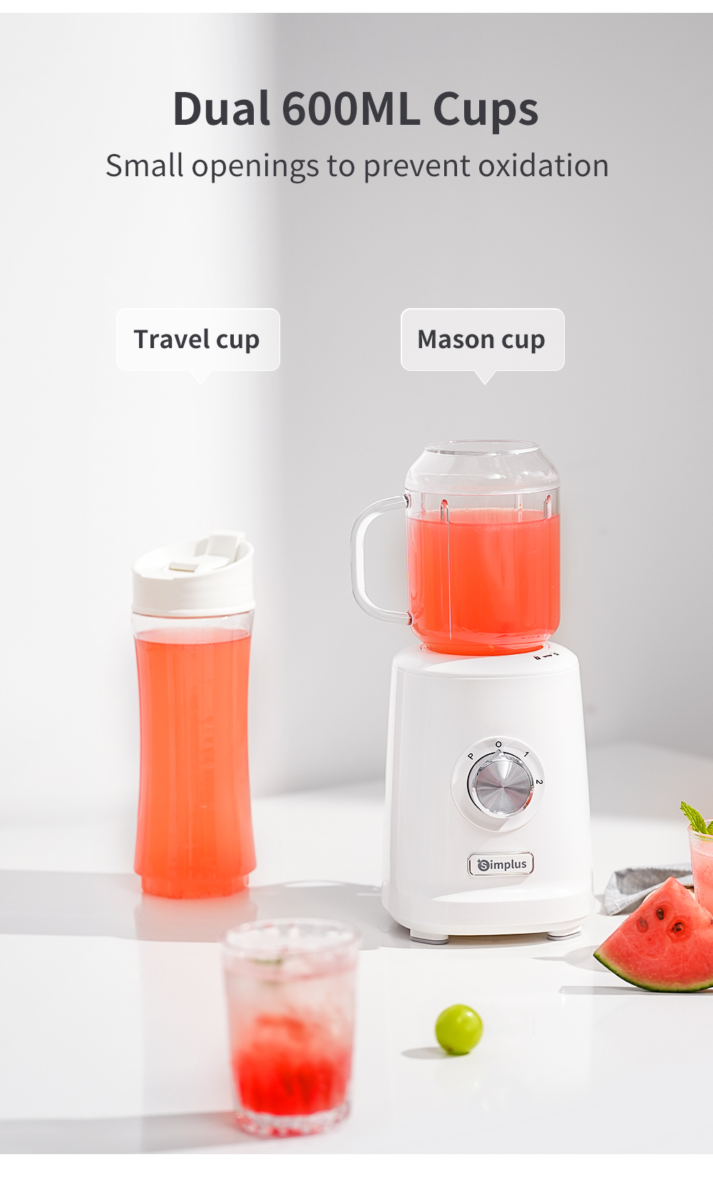 Simplus Multi-functional Blender | 300W | 3 Adjustable Modes | 2 ...