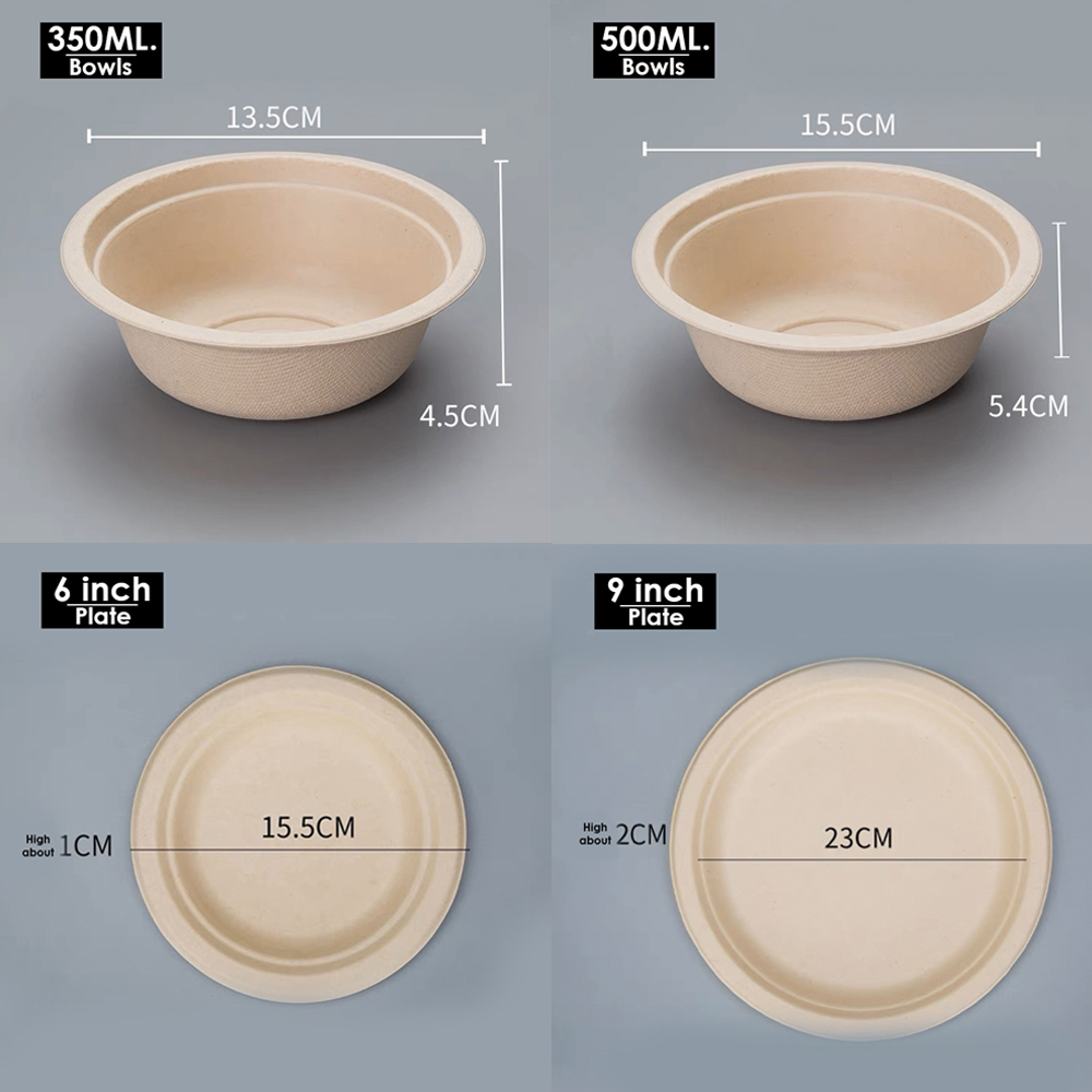 🔥SG Ready Stock🔥 Disposable Kraft paper bowl/plate/cup Biodegradable ...