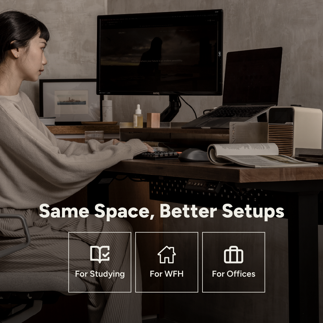 BALAK's Meja Neo |Adjustable Desk | Hand Crank Ergonomic Standing Table ...