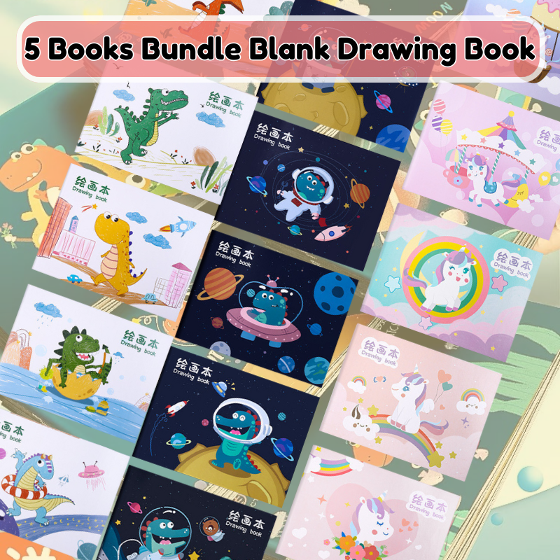 5 Books Art Sketchbook Blank Paper for Painting Drawing Book for ...