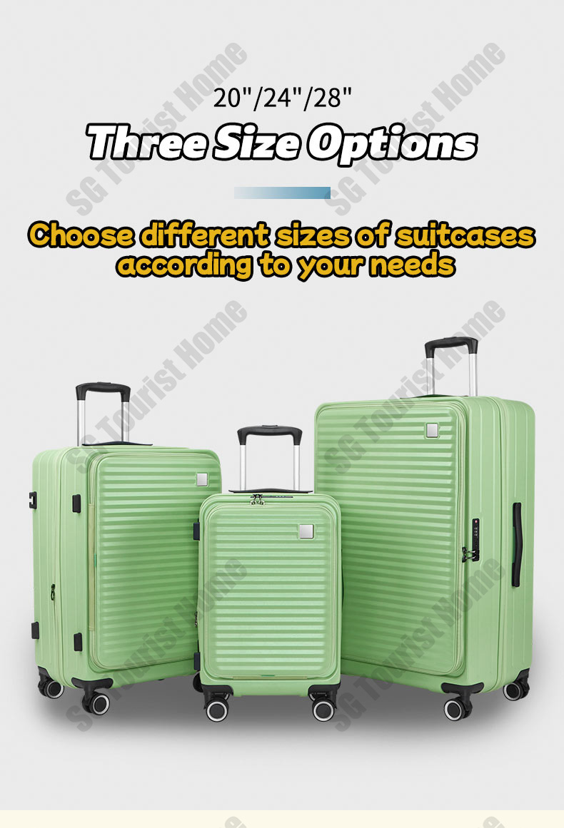 【Next Day Delivery】20/24/28 inch Expandable Front Open Luggage With TSA ...