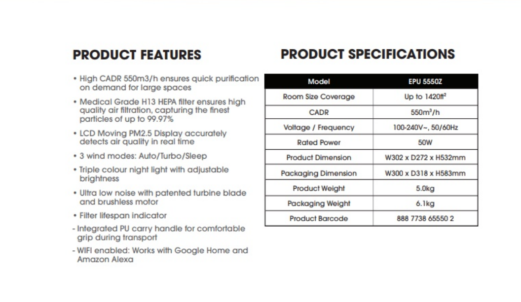 KEEP THE HAZE AWAY! EUROPACE AIR PURIFIERS WITH HEPA FILTER - READY ...