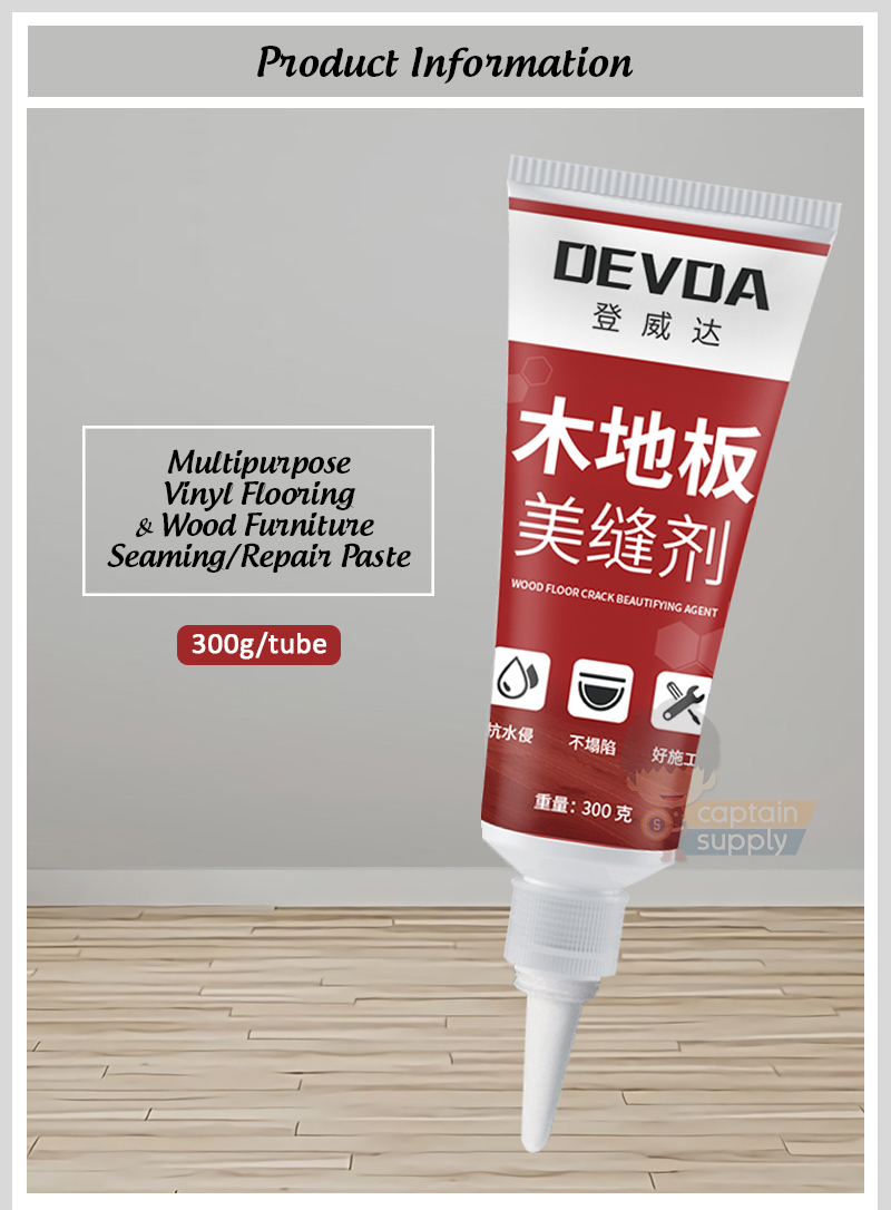 Vinyl Flooring Waterproof Seaming Repair Paste Gap Grout Filler Wood ...