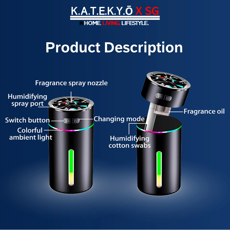 [KATEKYO X SG] 300ML Humidifier Aromatherapy Separation Design USB Rechargeable With AI ...