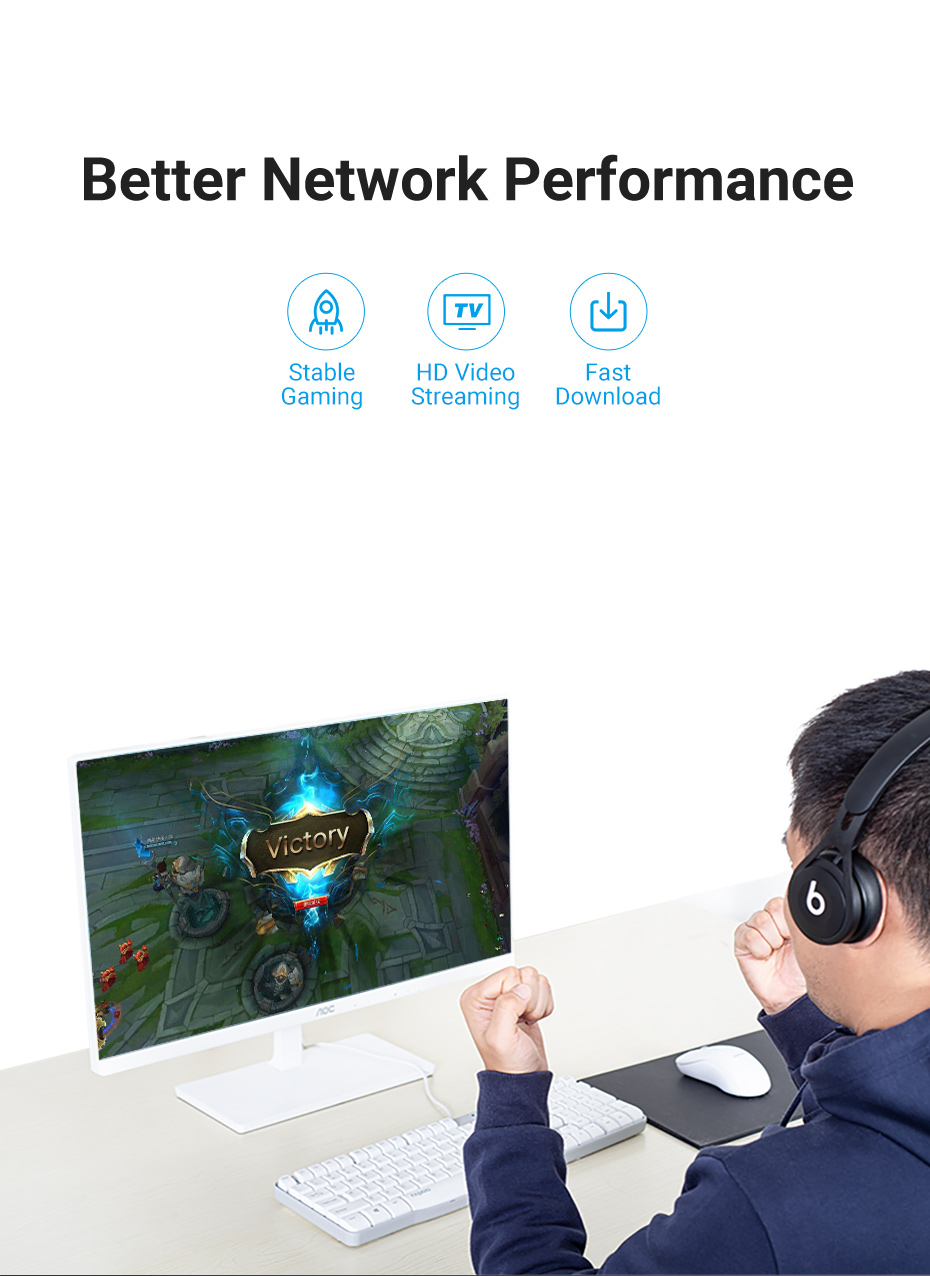 Vention Cat6A Ethernet Cable Ultra Slim Lan Patch Cord UTP Ethernet ...