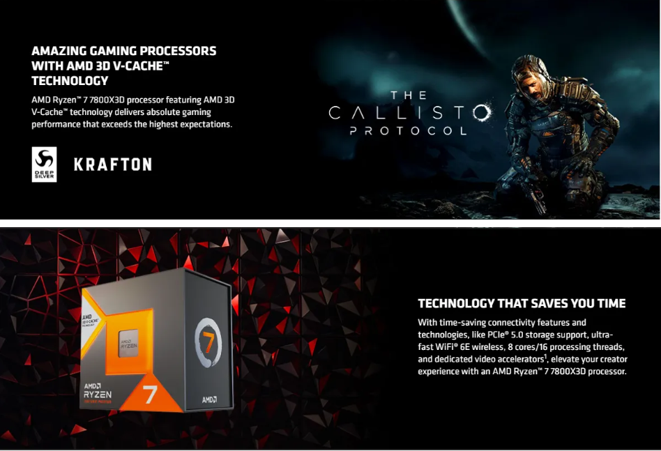 AMD Ryzen 7 7800X3D 7800X 3D - Ryzen 7 7000 Series 8-Core Socket AM5 ...