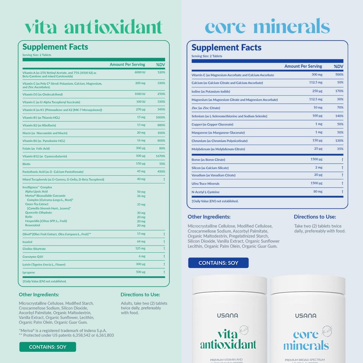 USANA Cellsentials triple-action cellular nutrition system: Core ...