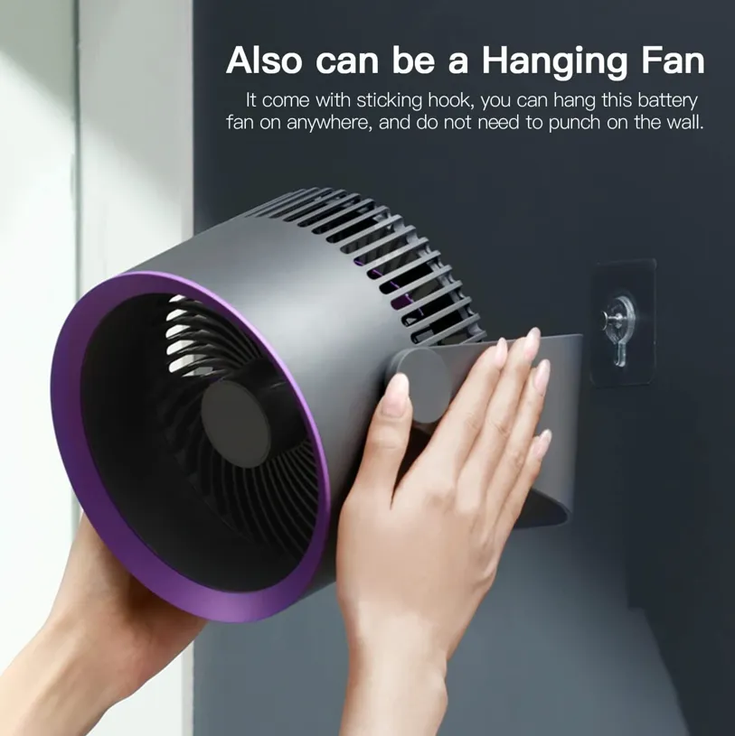 Wireless USB Rechargeable Circulation Fan Desktop Ventilation Desk ...