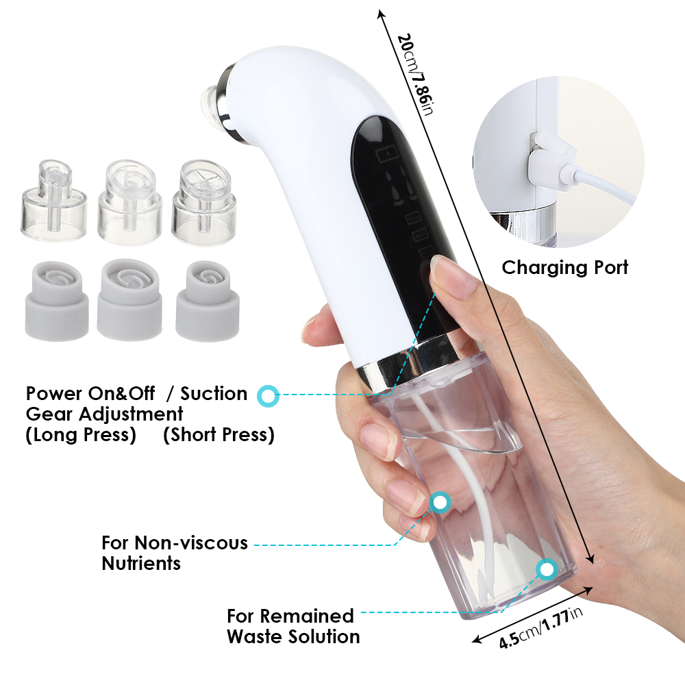 Electric Blackhead Remover LCD vacuum 祛白頭/黑頭 Facial Skin Care Whitehead ...