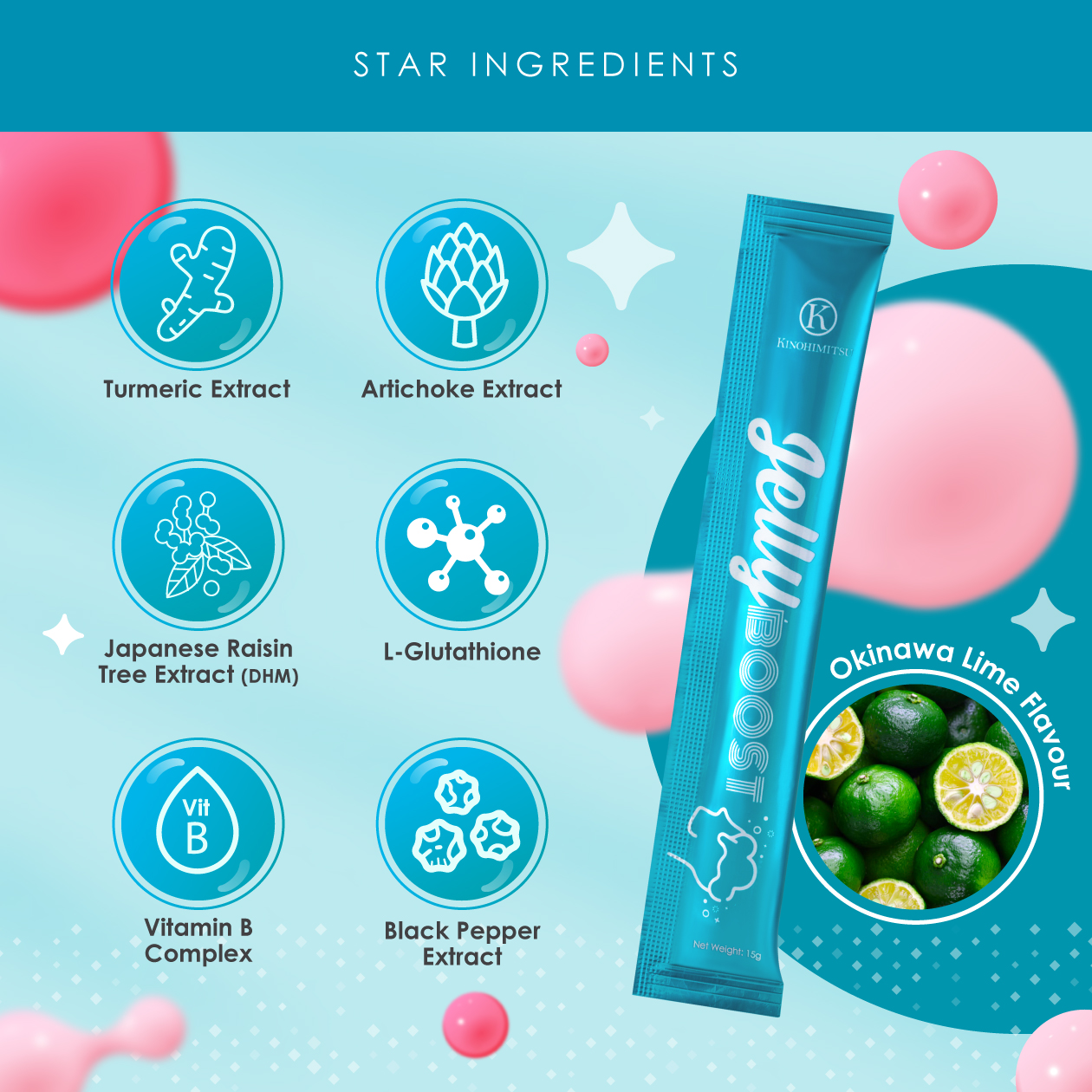 Kinohimitsu JellyBoost DHM Liver Health Dietary Supplement Jelly 15g ...
