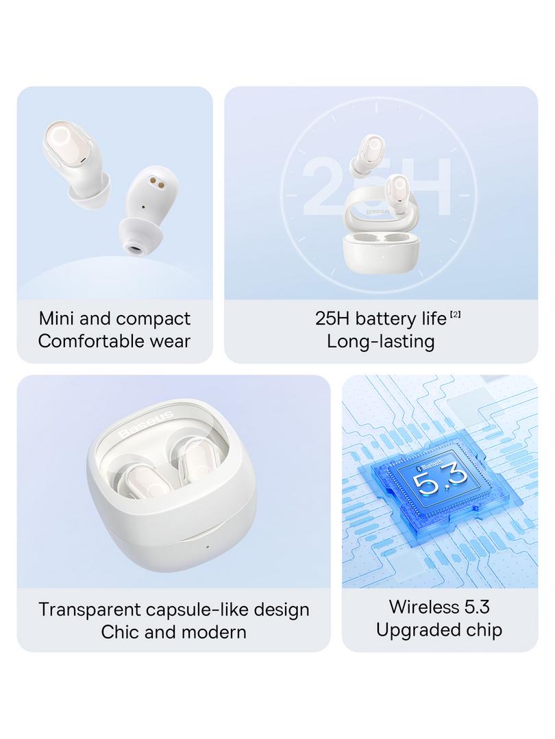 Baseus WM02 Wireless Earphones TWS 5.3Bluetooth Touch Control ...