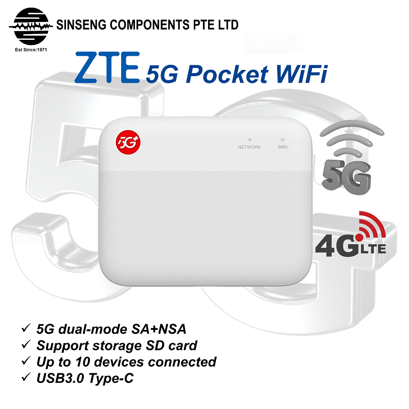 ZTE F50 UFi 5G Pocket MiFi Wifi 5G/4G Sim Card Router Support NSA/SA ...