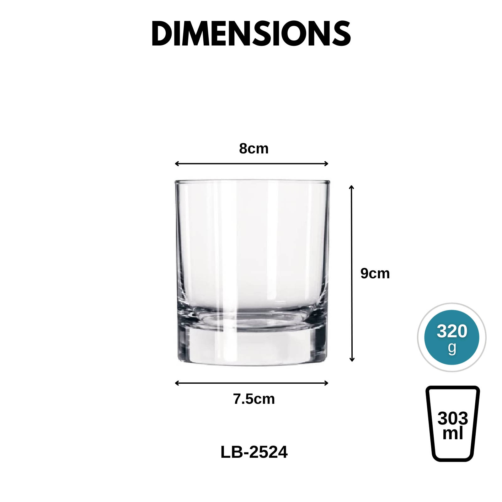 Libbey Chicago 2524 Whisky Rocks Glass 303ml & 2518 High Ball Cocktail Tumbler 311ml - 2-pc Set ...