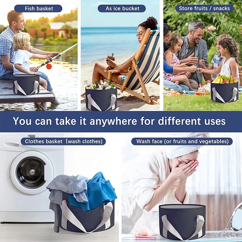 【SG】Portable Extended Height Foldable Foot Spa Bucket/Folding Pail ...