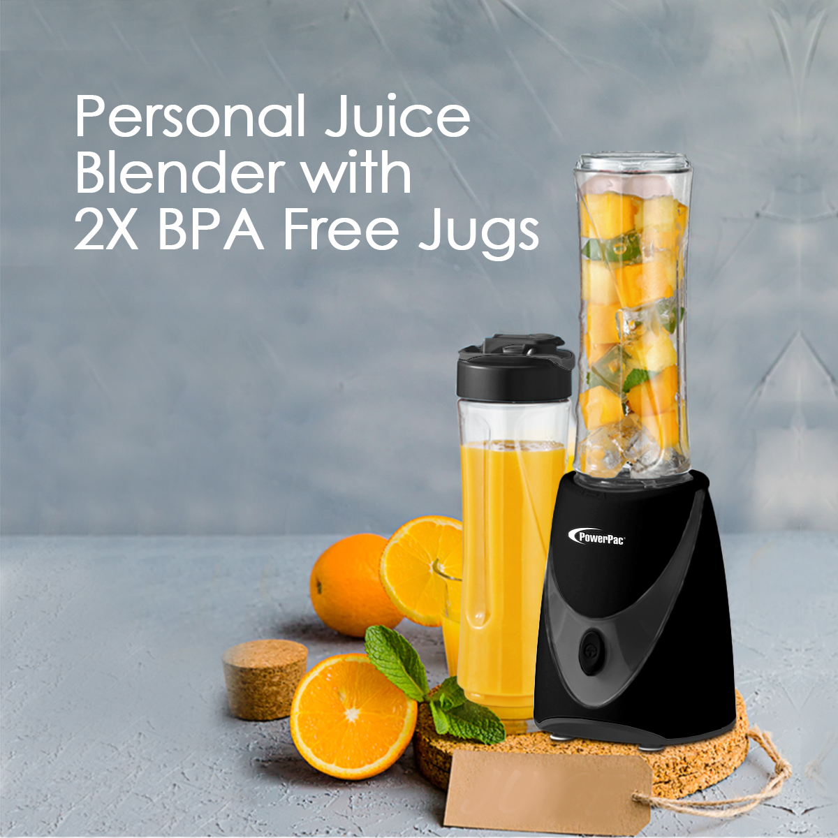 PowerPac Juice Blender Personal with 2X BPA Free Jugs (PPBL500 ...