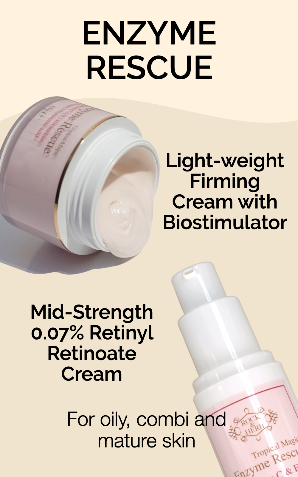 Rock & Herb Enzyme Rescue Moisturiser | Shopee Singapore