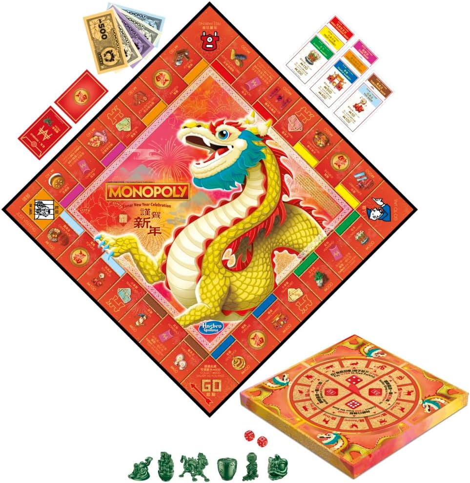 Monopoly Lunar New Year Celebration Edition Board Game, Year of the ...