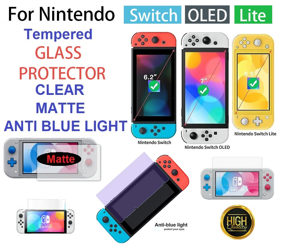 Nintendo Switch OLED / Switch (Gen 2/1) / Lite (Clear/Matte/Anti-Blue ...