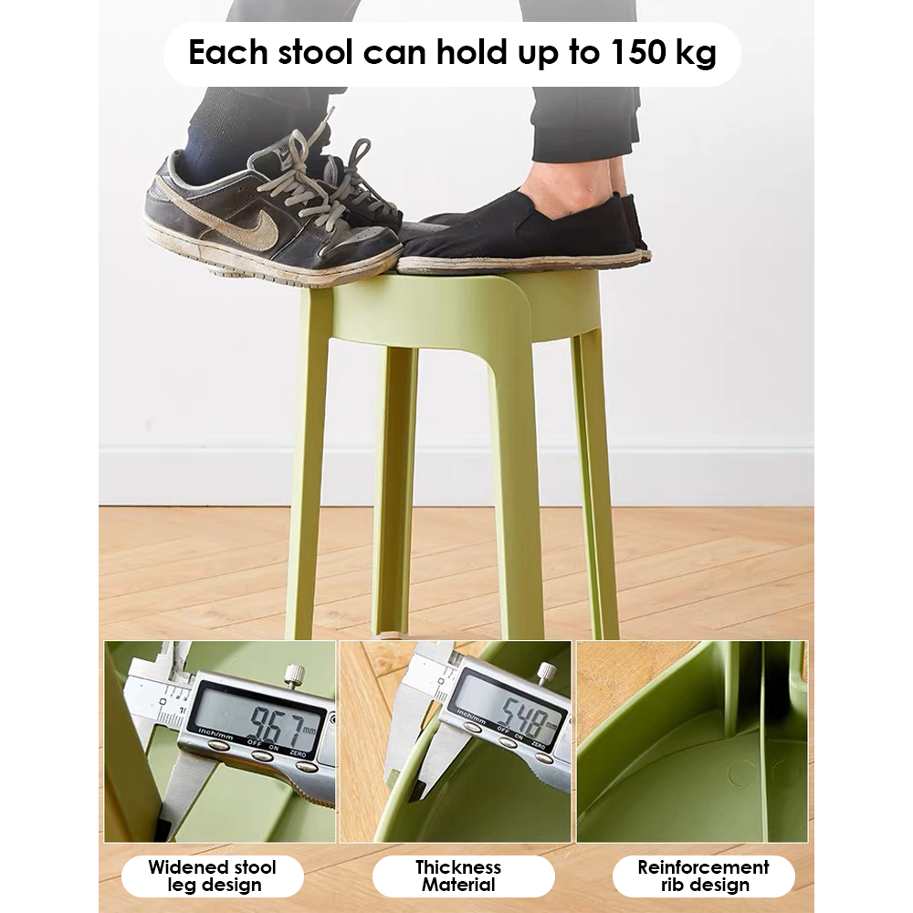 🔥SG Seller🔥 Upgraded Stackable Designer Modern Plastic Stool Chair ...