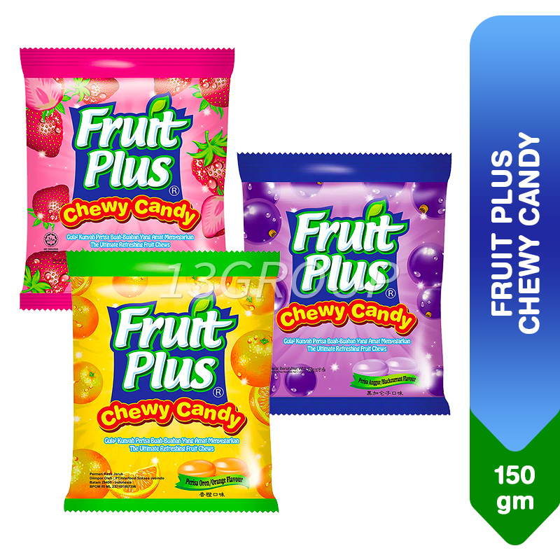 Fruit Plus Chewy Candy / Blackcurrant Orange Strawberry Sweets, 150g ...