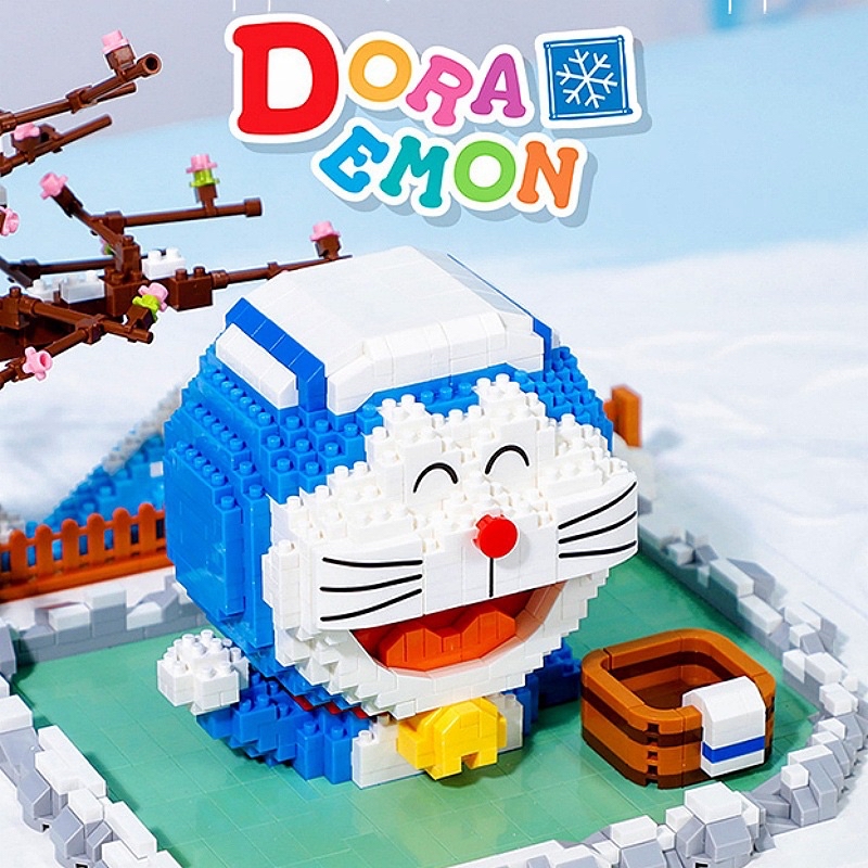 [SG]Onsen Doraemon Building Blocks Nano Bricks Puzzle Japan spring bath ...