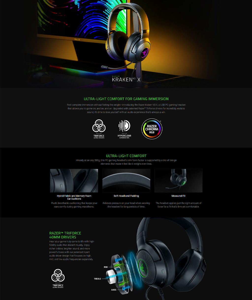 Razer Kraken V3 X USB Gaming Headset | Shopee Singapore