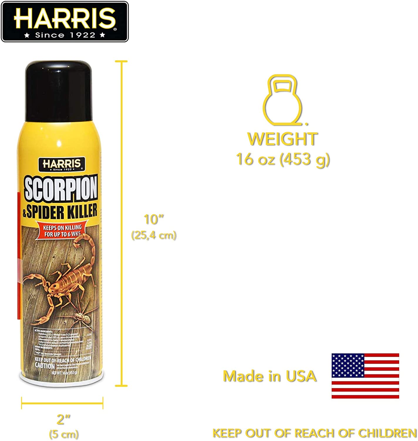 Harris Scorpion and Spider & Multiple Insect Killer / Insecticide 16oz ...