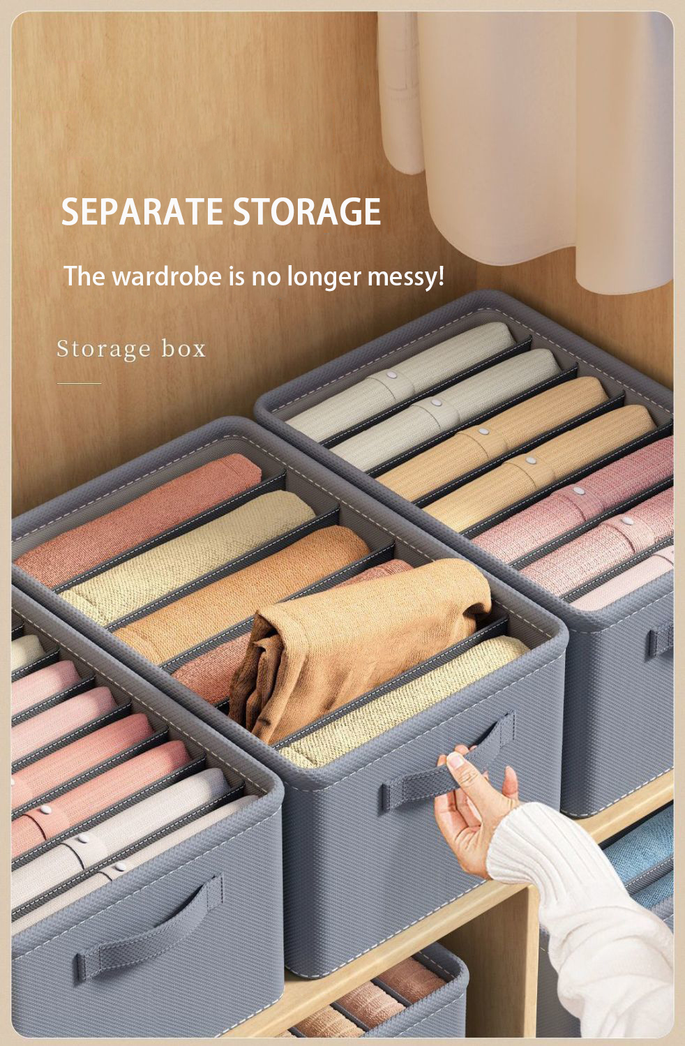 [New ]New Foldable PP Board Jeans Pant Drawer Storage Box /Clothes ...