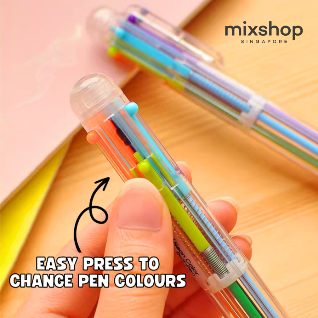mixshop 6-in-1 Multicolour Ballpen, Office School Supplies, Students ...