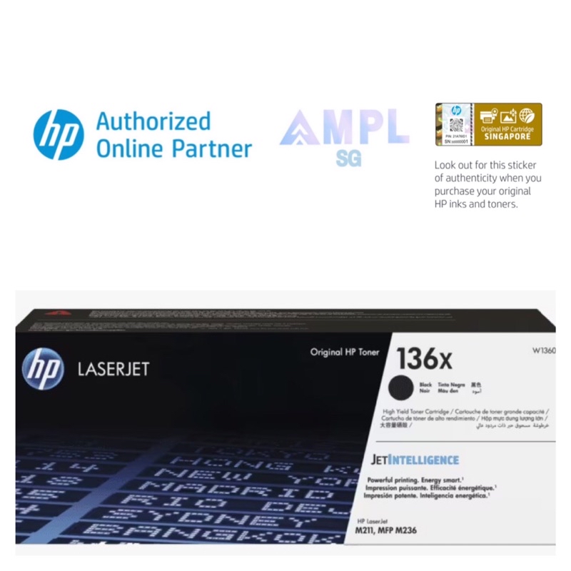 Genuine HP 136A | HP 136X Black Original LaserJet Toner Cartridge for ...