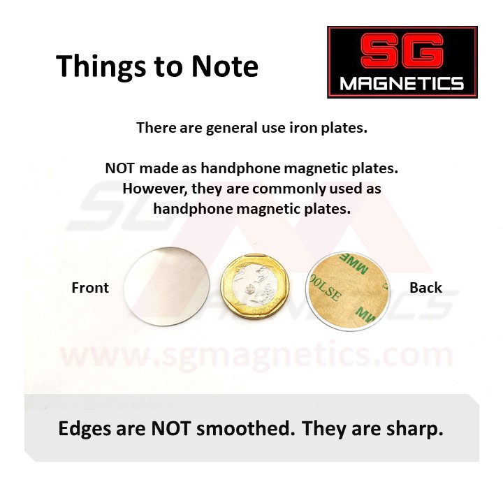 Metal Plate (NOT Magnet) Disc for General Purpose DIY Arts & Craft ...