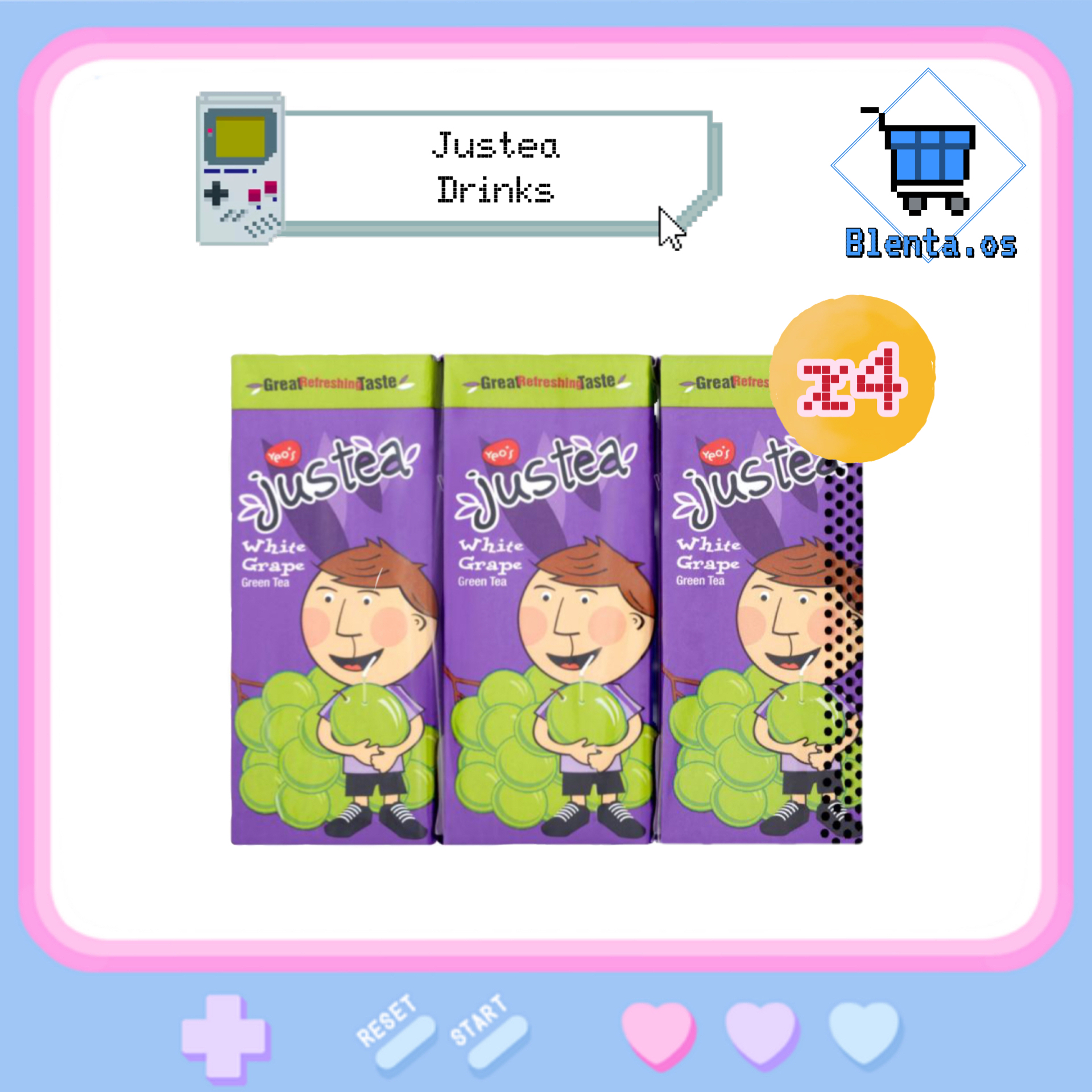 Yeo’s Justea White Grape Green Tea Flavor Packet Drink 250ml x 24packet ...
