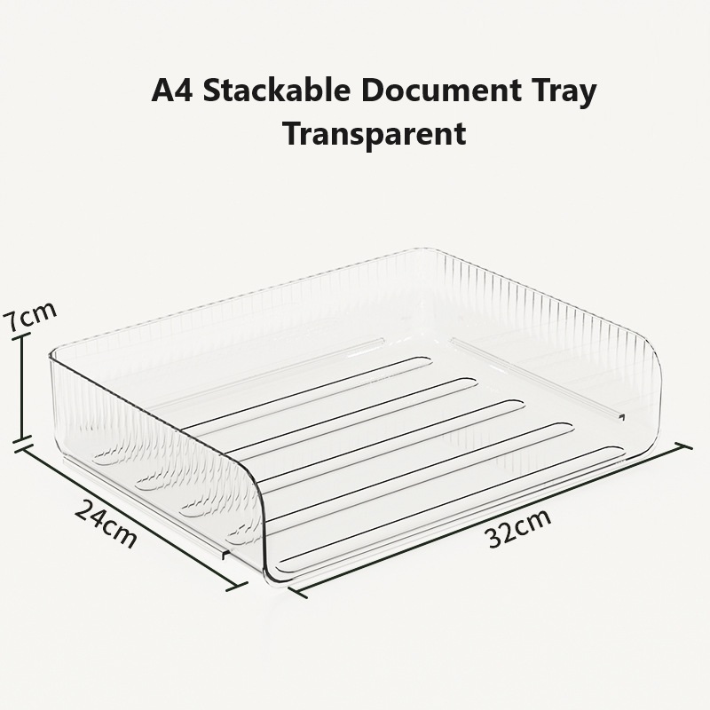Transparent Clear Table Organizer A4 Stackable Document Tray Singapore ...