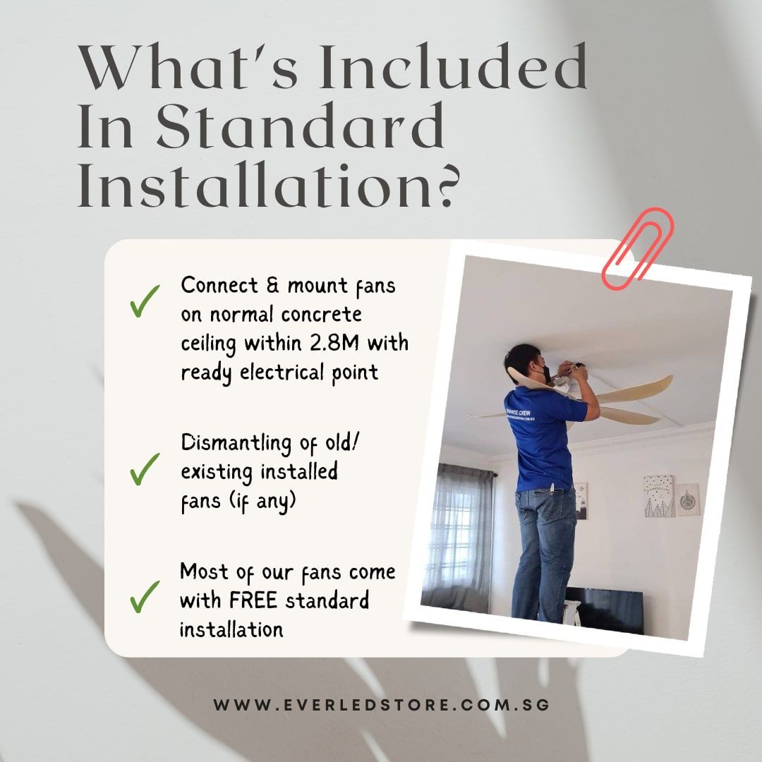 [FREE INSTALLATION] DAIKO DC Kento 40"/56" ceiling fan (with 24W Tri ...