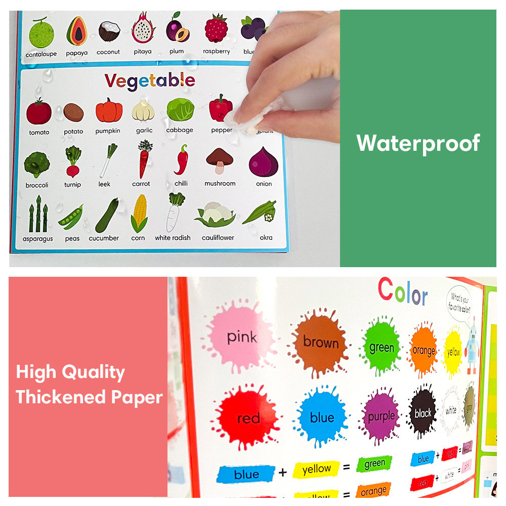 My First Learning&Phonics Chart A4 Waterproof Educational Posters ...