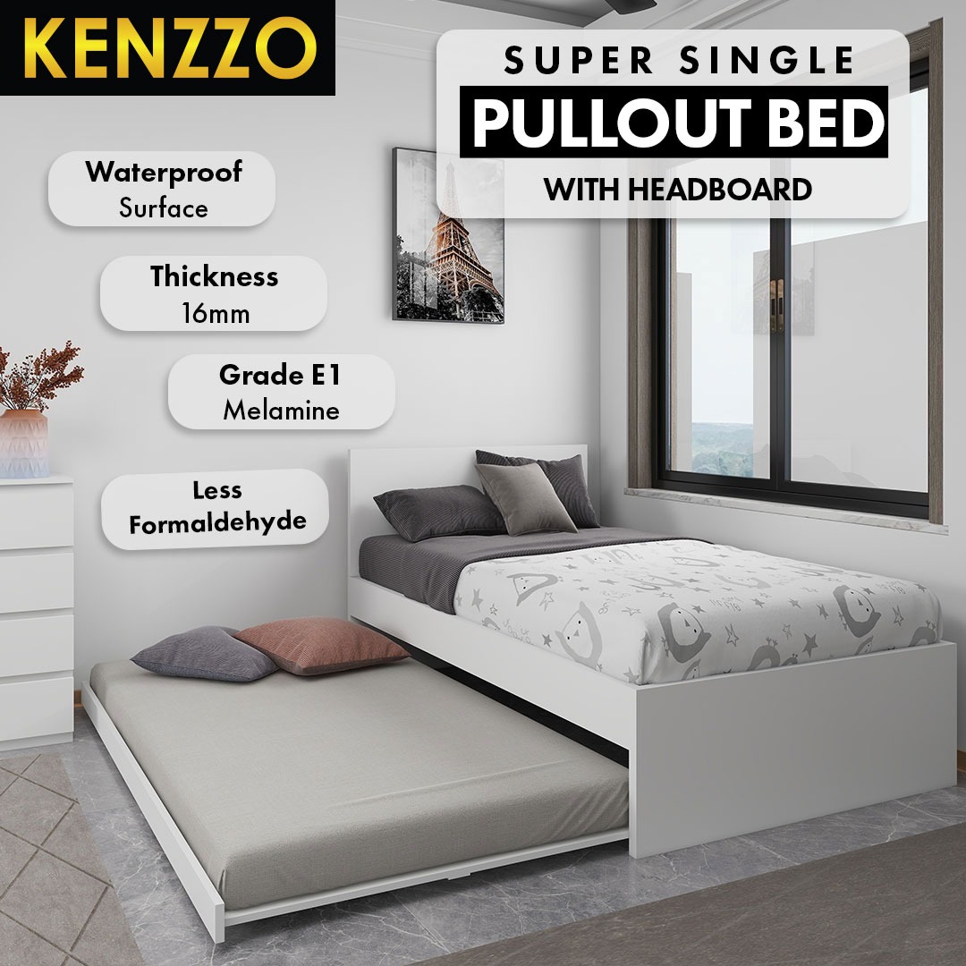 🔥Free Installation ! KENZZO : Premium Edition super single bed frame ...