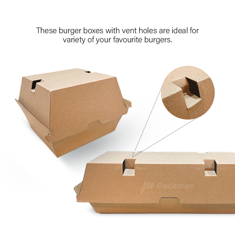 Kraft Paper Burger Box│Cardboard Sausage Box│F&B Packaging ...