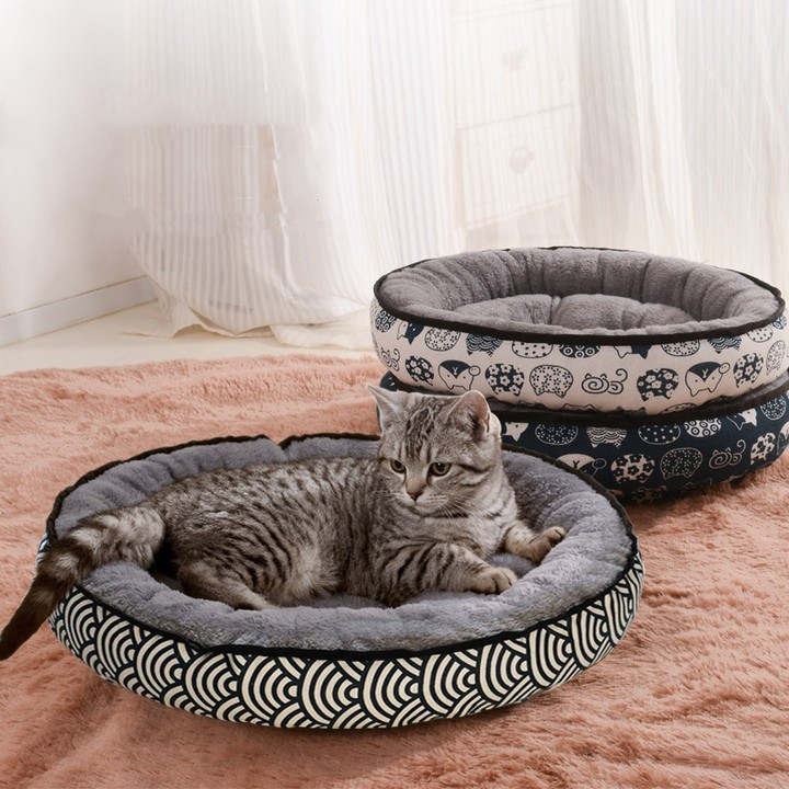 [SG] Cat Bed Double-side Pet BedBedsure Small Dog Bed Washable Round ...