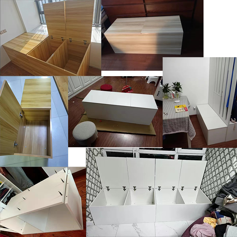 Wooden bay window cabinet window cabinet tatami combination cabinet ...