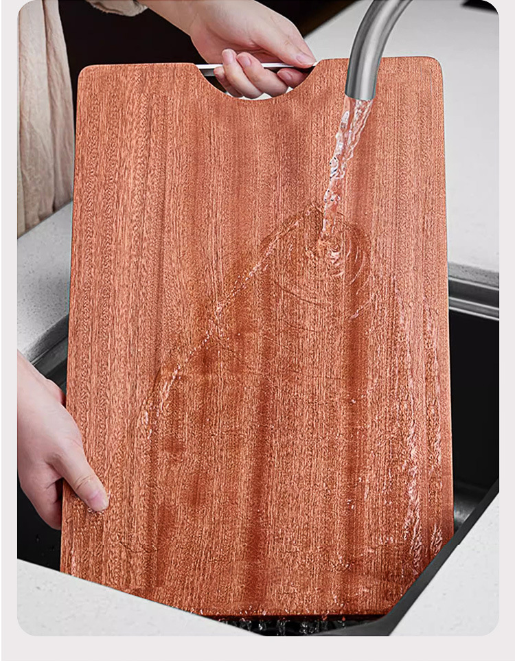 Kitchen Solid Wooden Chopping Board Pure Wood Ebony Cutting Board Anti ...