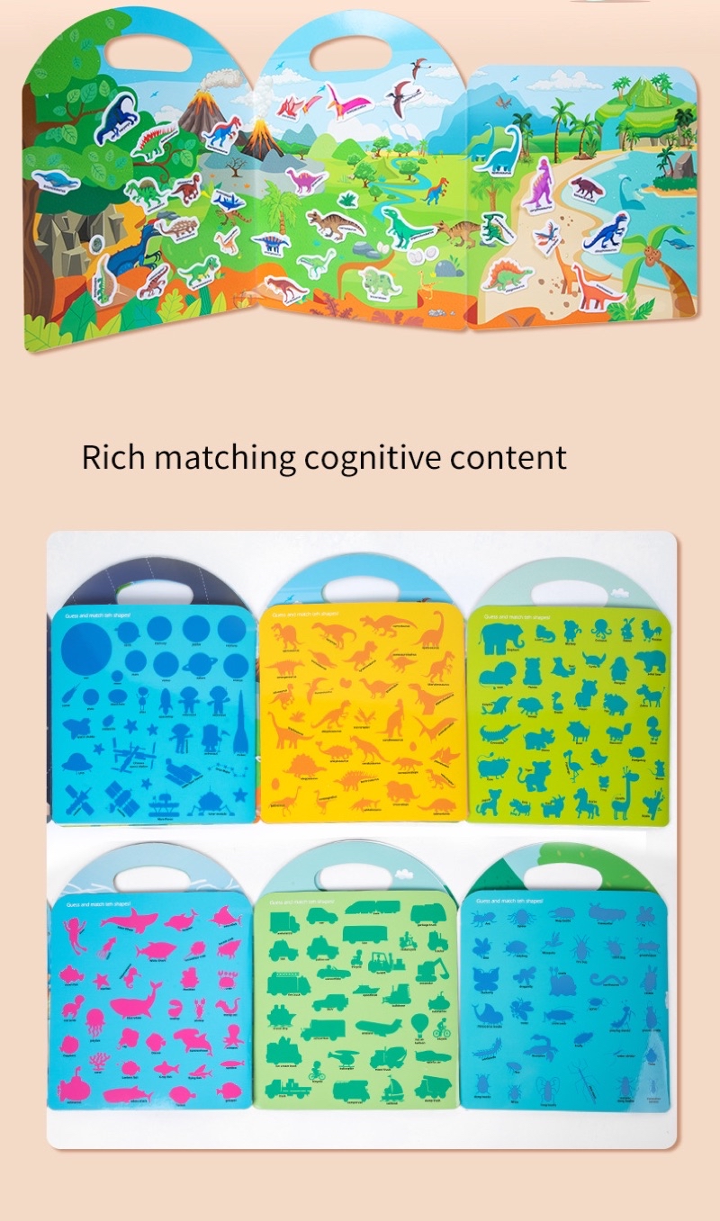 🤩 QUIET BOOK 🤩 FIRST STICKER BOOK Play Scene Theme Reusable Sticker ...
