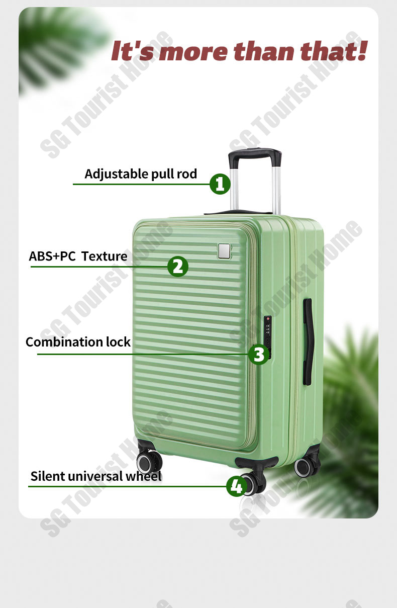 【Next Day Delivery】20/24/28 inch Expandable Front Open Luggage With TSA ...