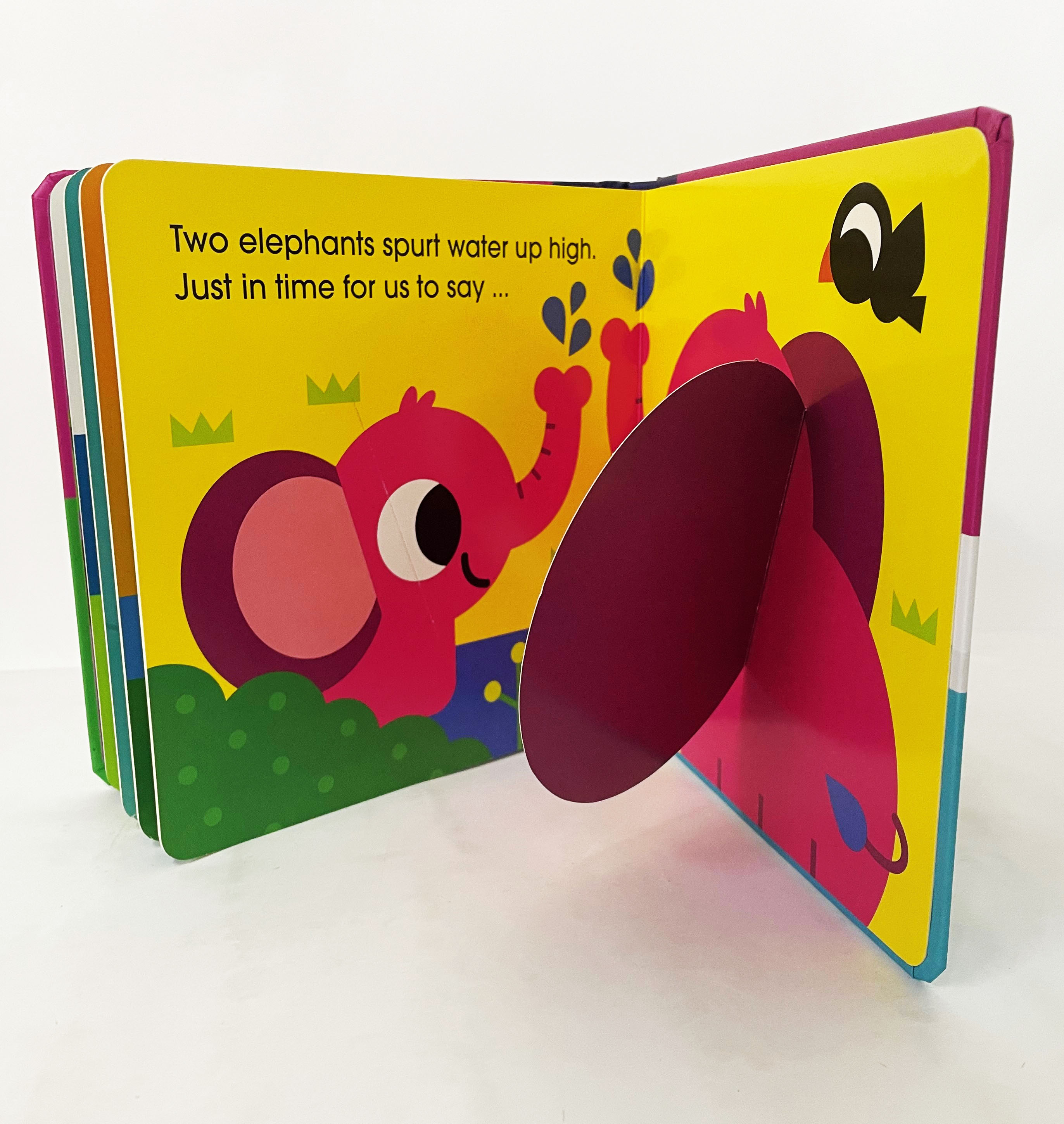 Lift The Flap Board Book For Kids Animals at The Zoo with Colourful ...